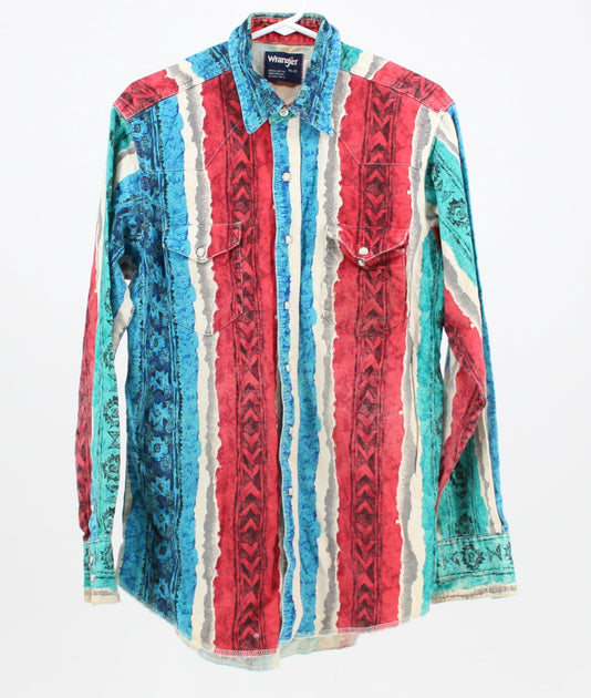Shop Wrangler Red, Blue, and Grey Stripped Jacket | Thriftezee