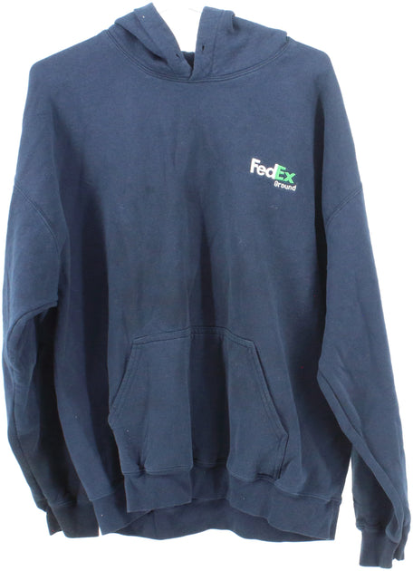 Shop Gildan FedEx Ground Navy Blue Hooded Sweatshirt | Thriftezee